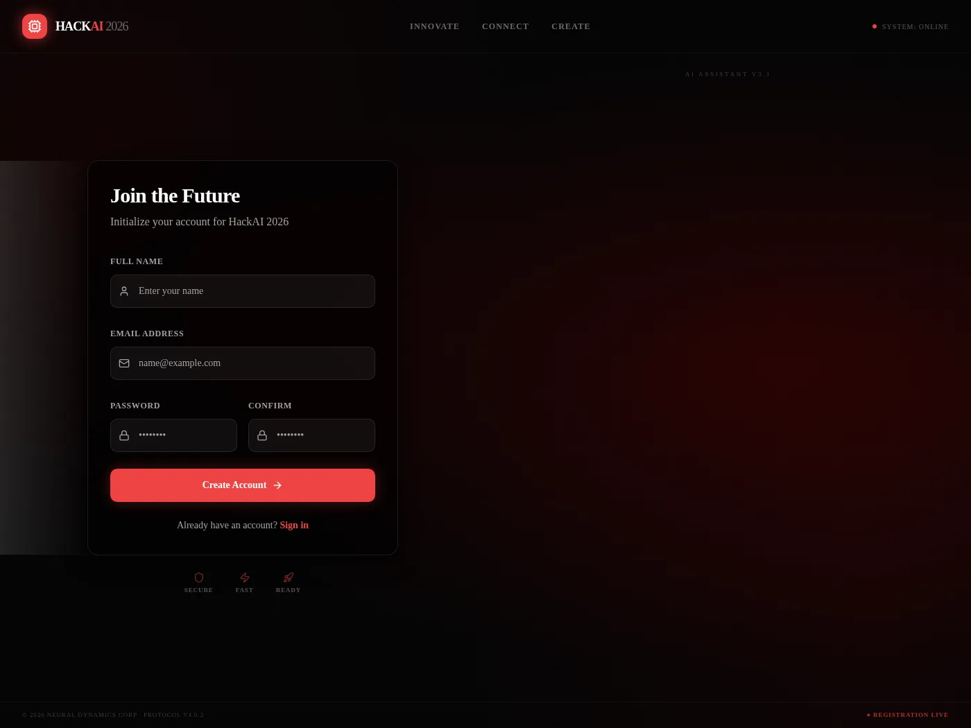 Robot AI Signup Portal