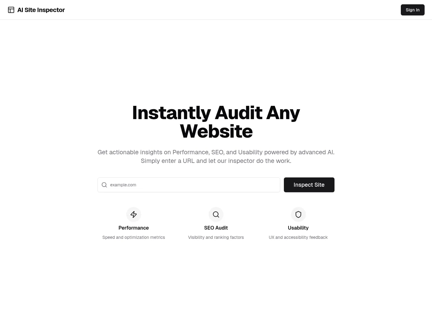 AI Site Inspector