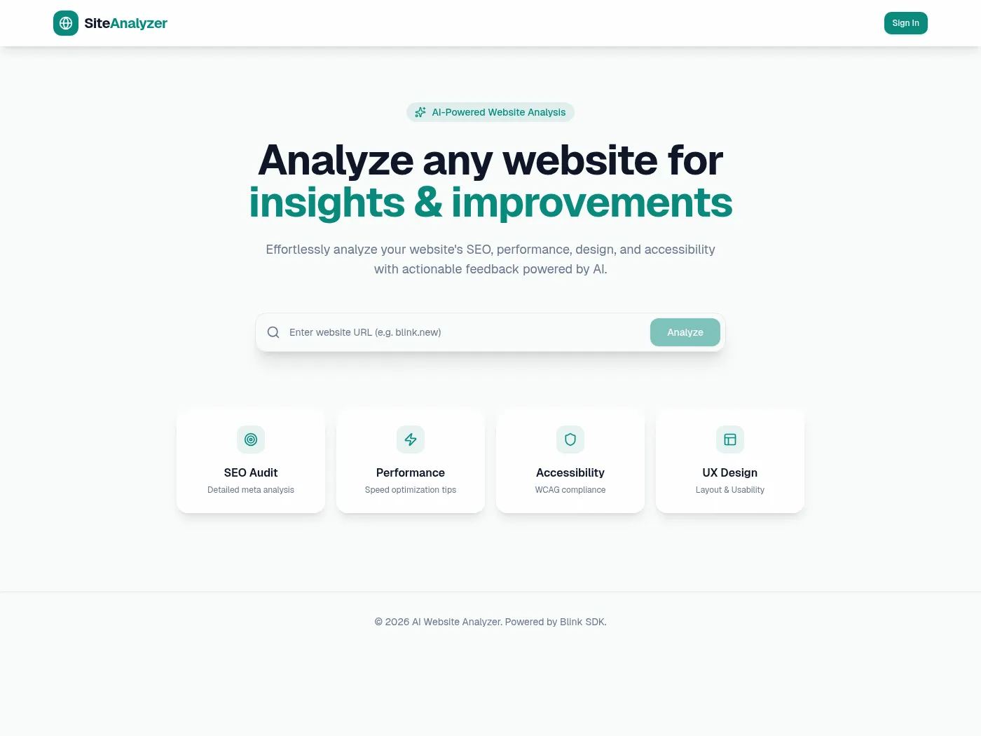 AI Website Analyzer
