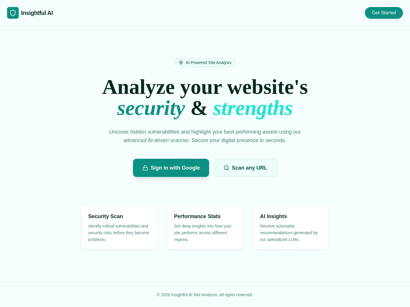 Insightful AI Site Analyzer