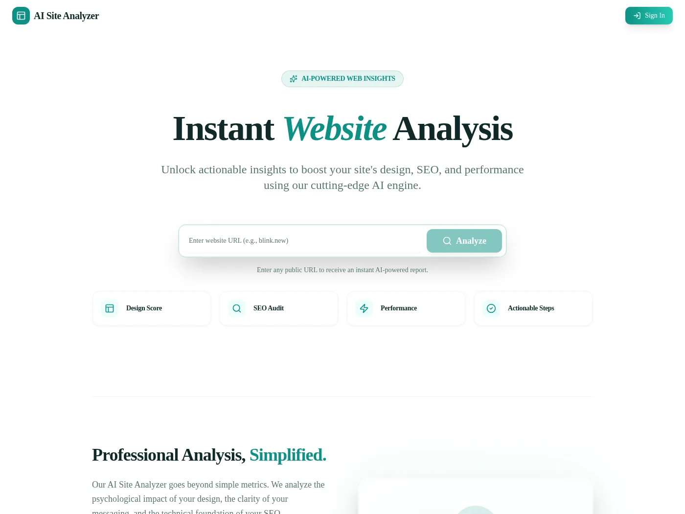 AI Site Analyzer