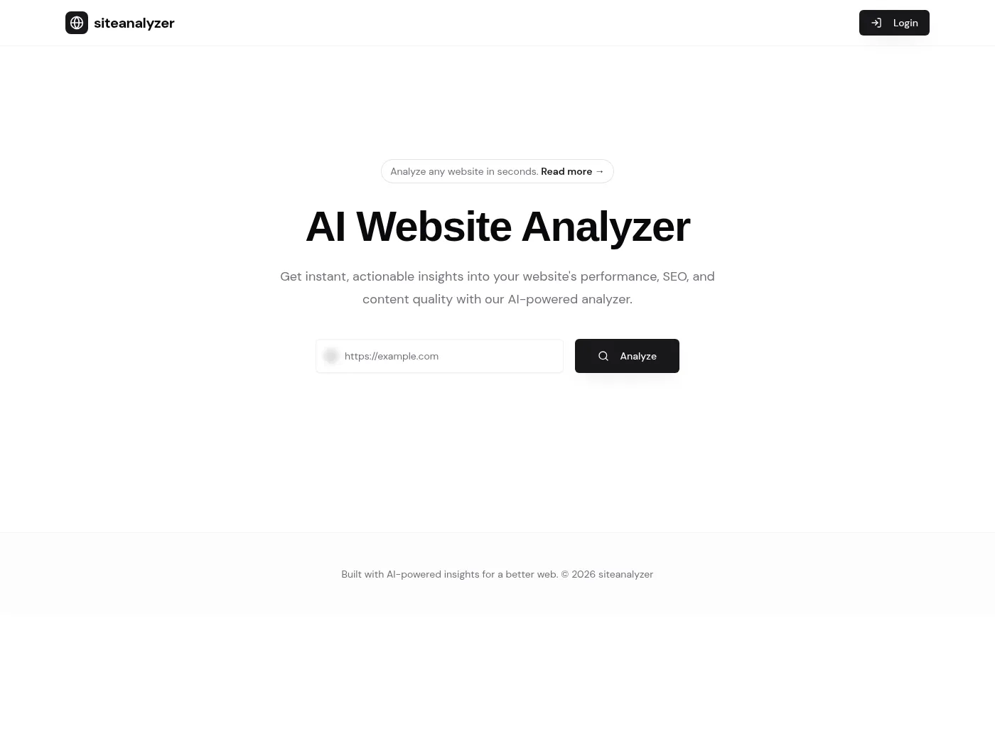 AI Website Analyzer