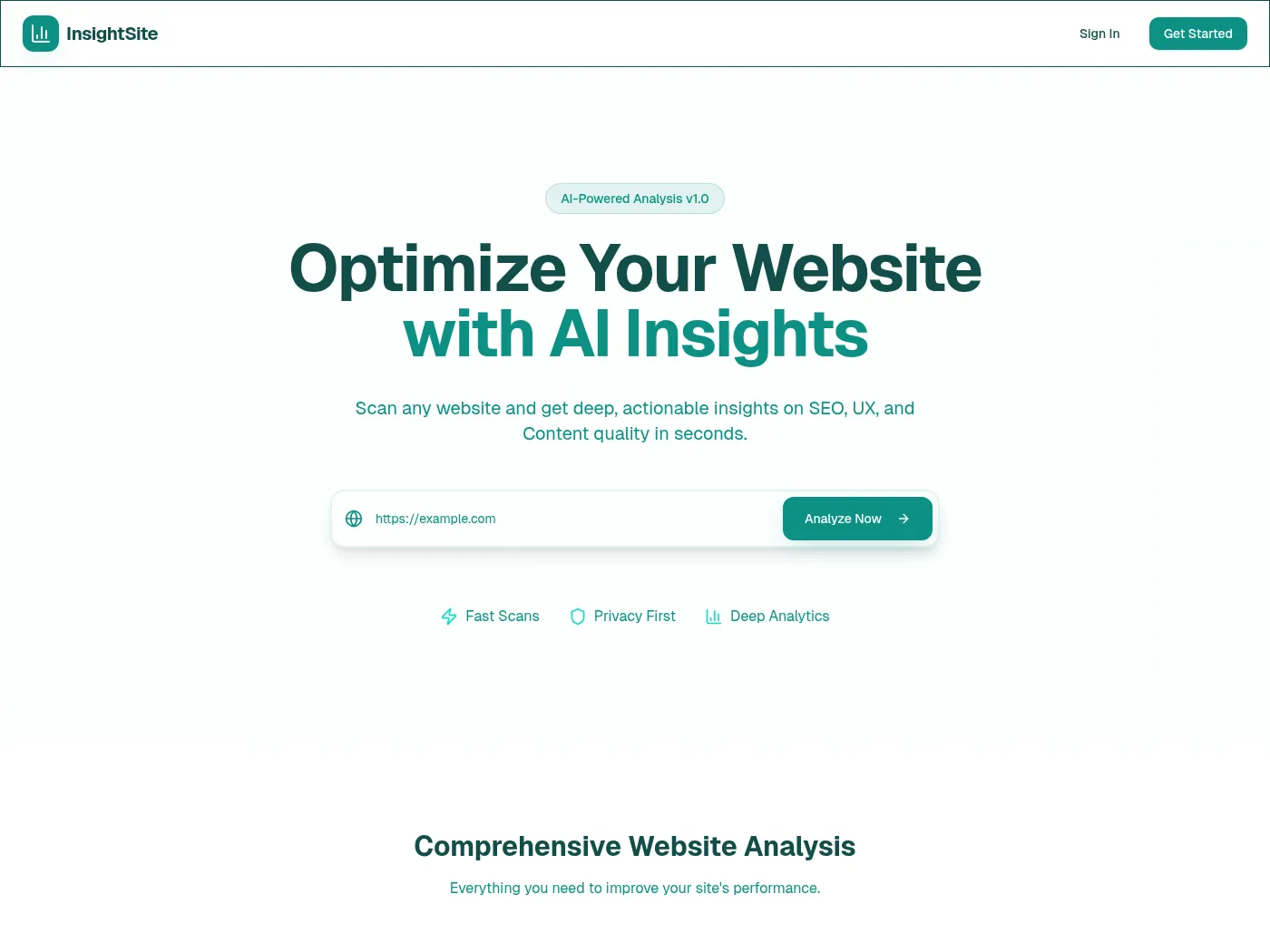 InsightSite AI Analyzer