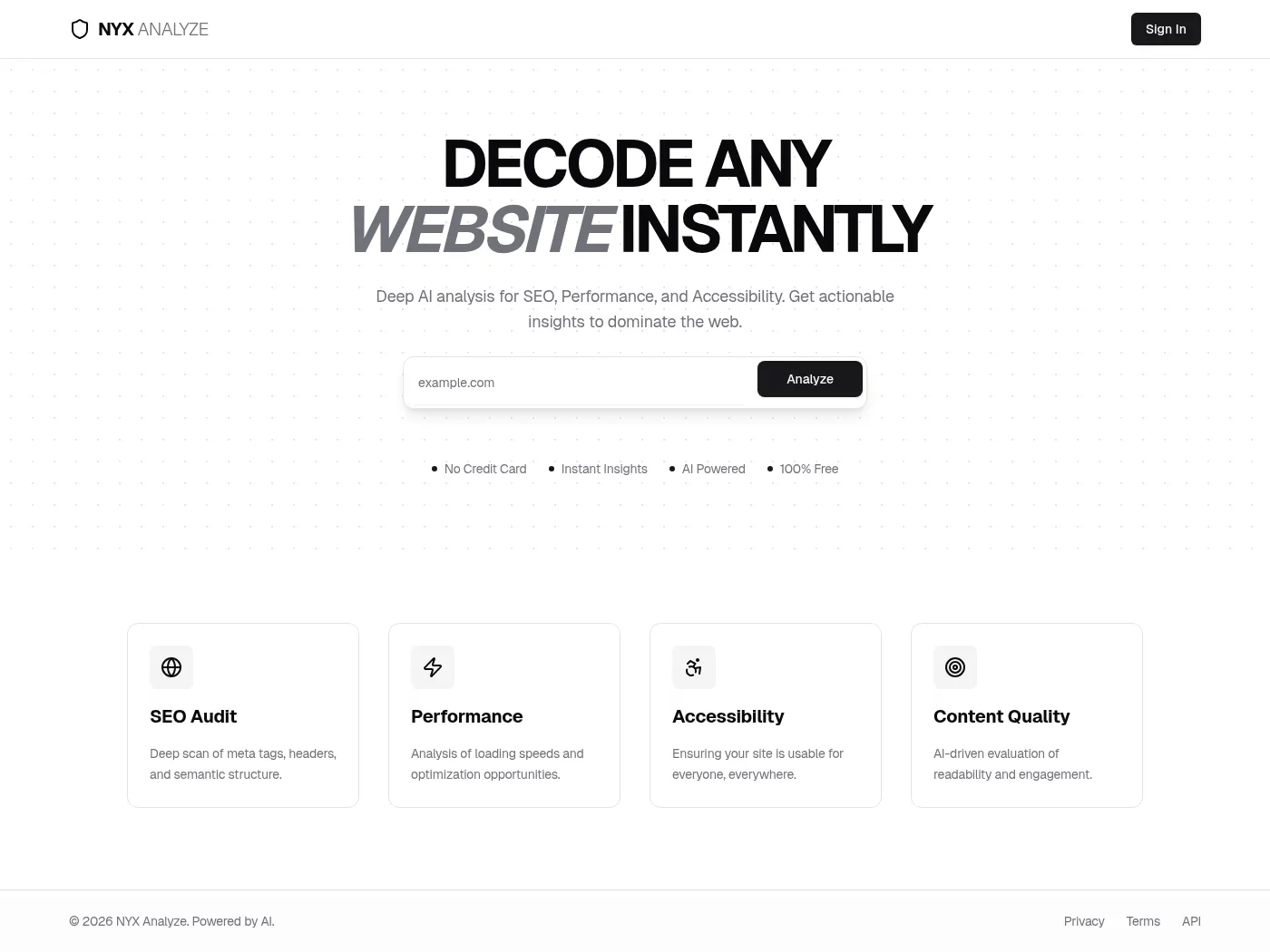 AI Website Analyzer