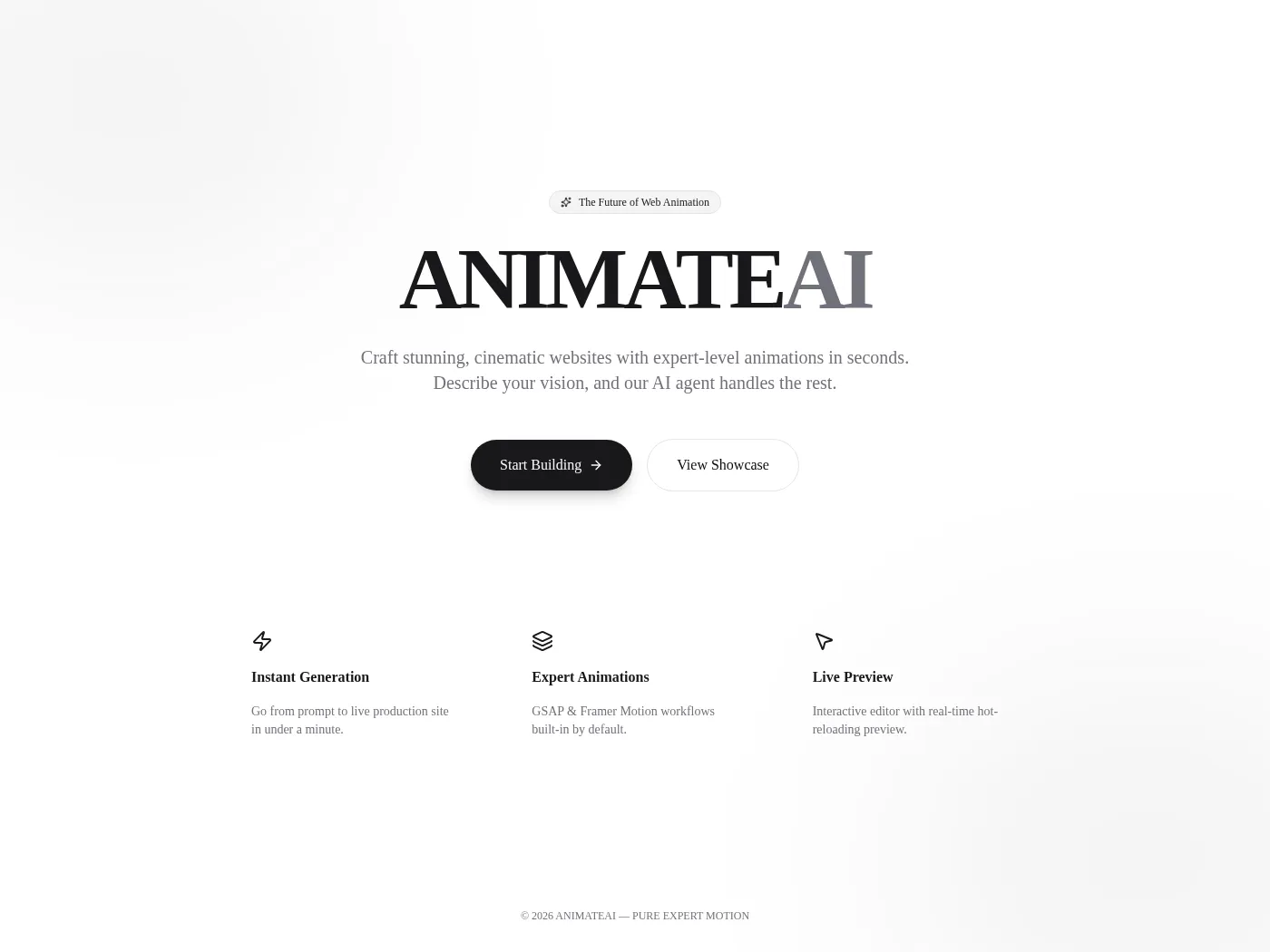 AnimateAI Website Generator