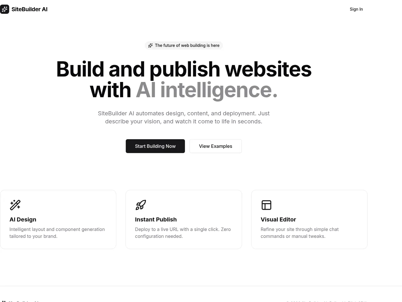 SiteBuilder AI