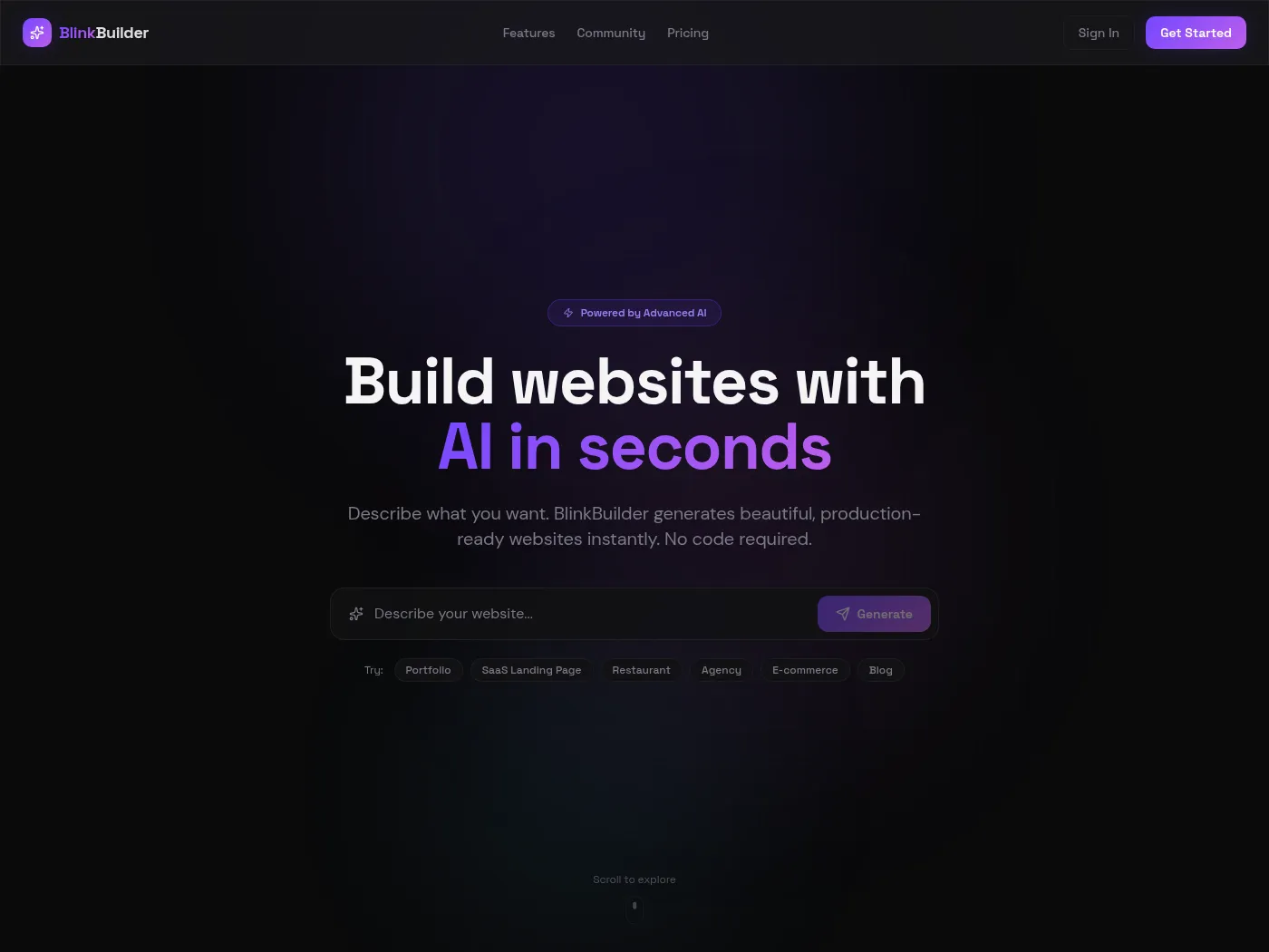 BlinkBuilder AI Studio