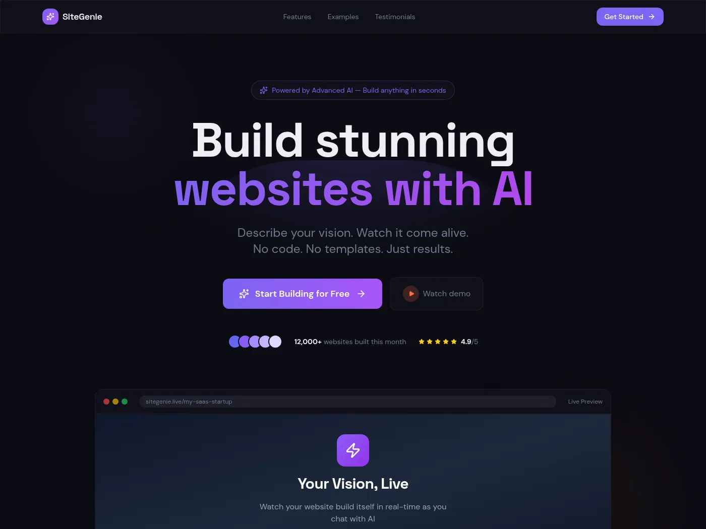 SiteGenie AI Builder