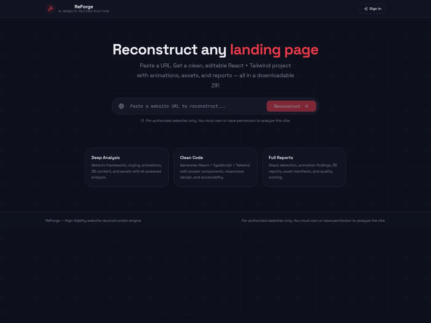 AI Site Rebuild Engine