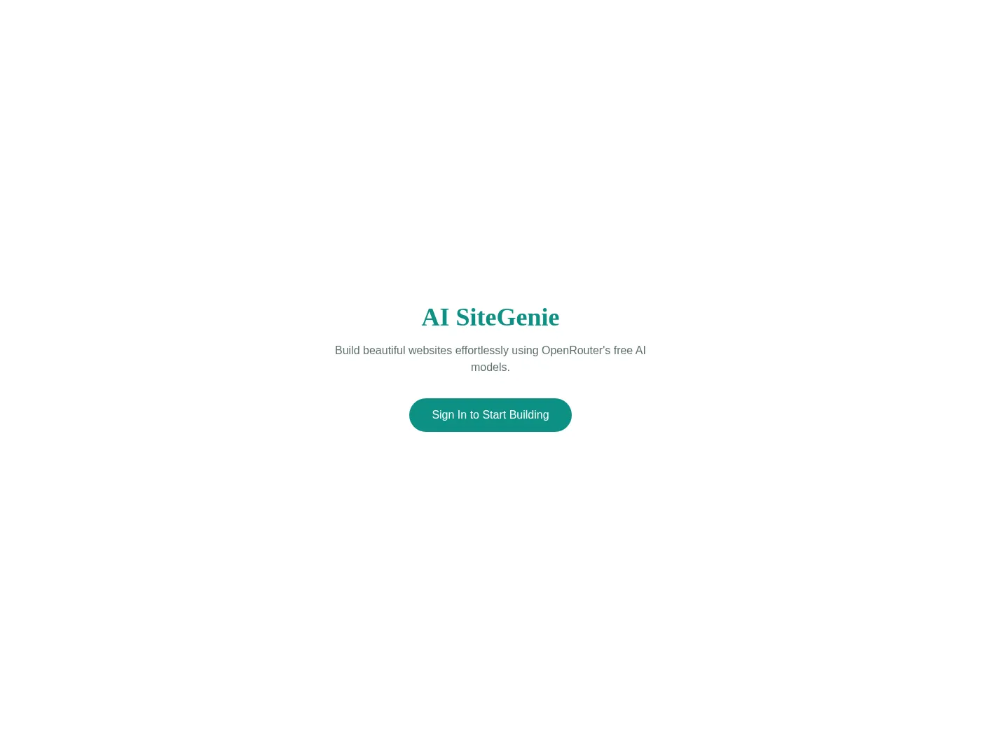 AI SiteGenie