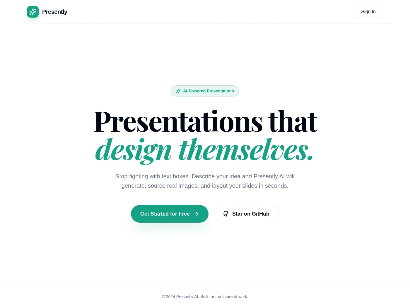 Presently AI Slides