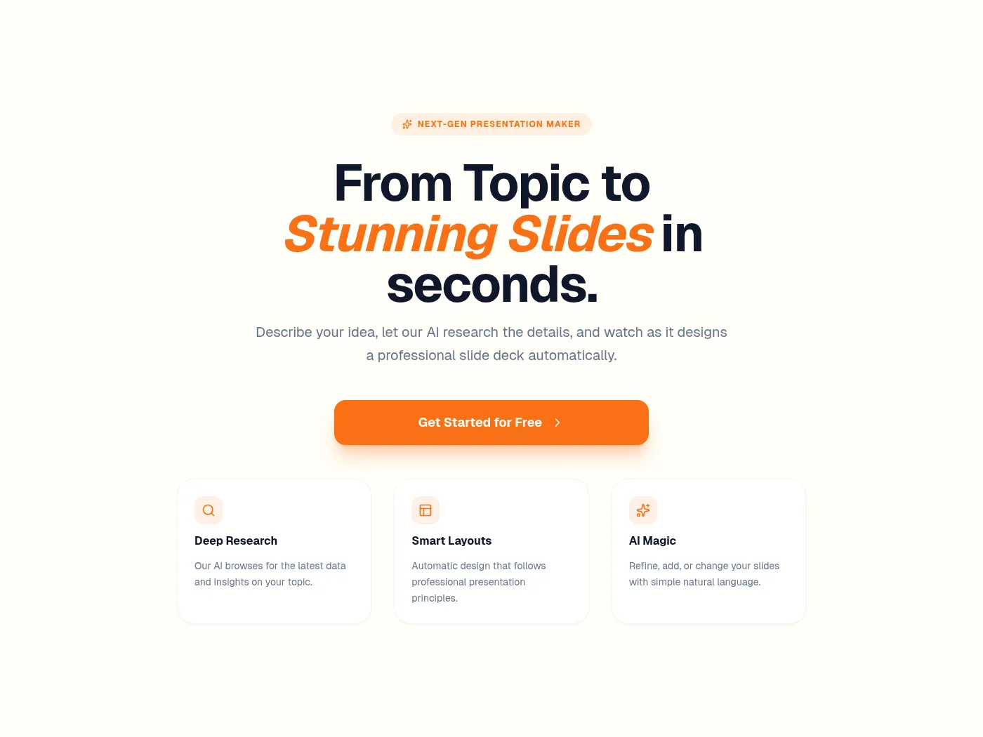 AI Topic Slide Maker