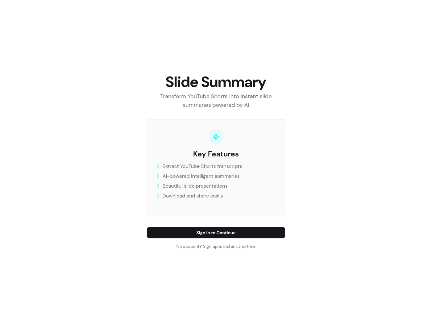 AI Slide Summary App