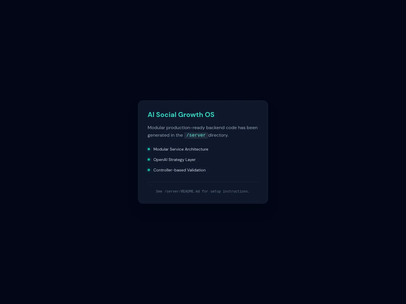 AI Social Growth Backend