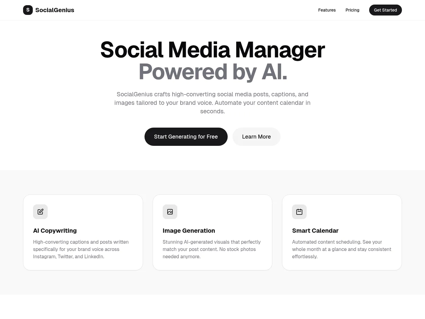 SocialGenius AI Manager