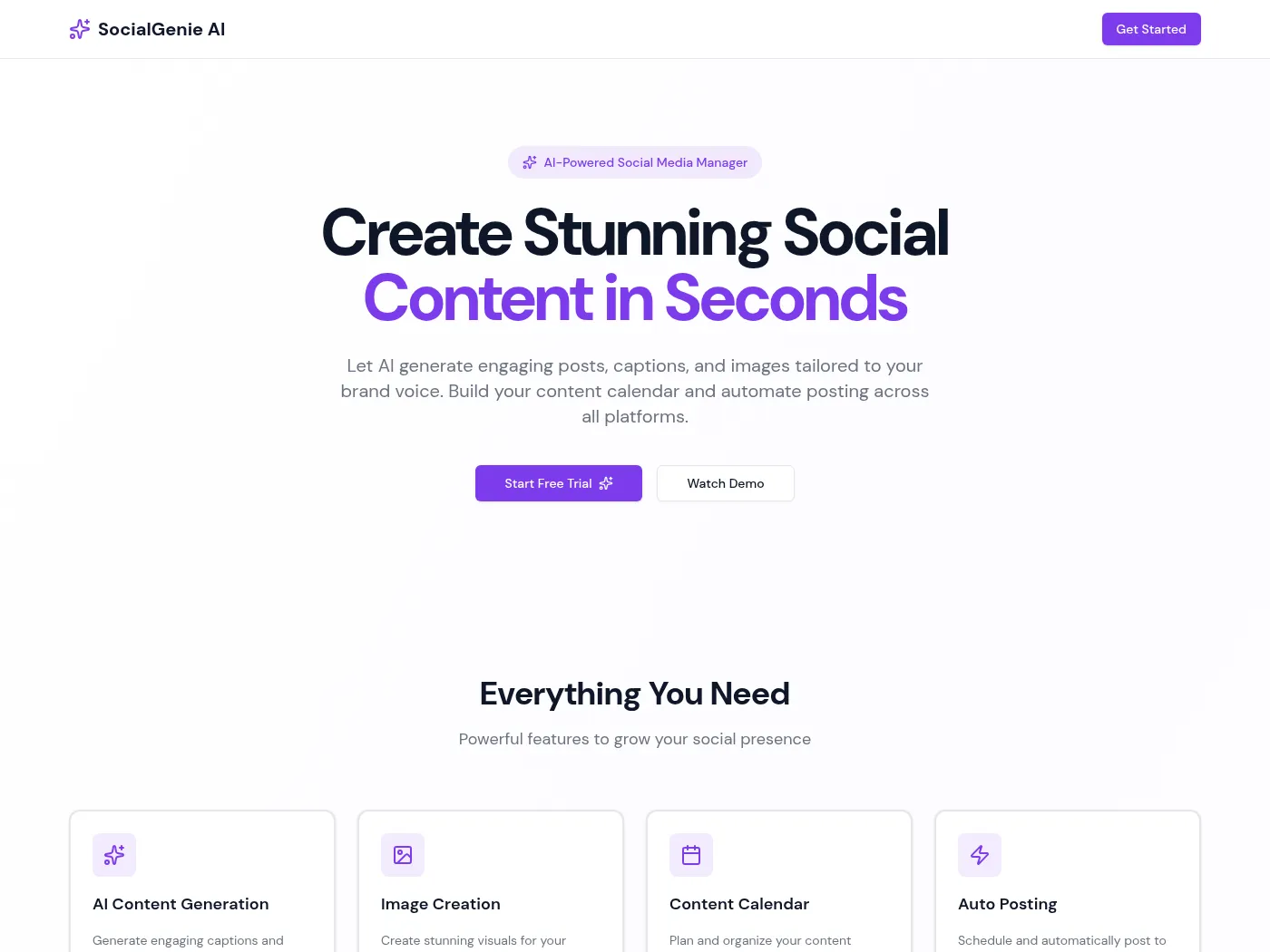 SocialGenie AI Manager