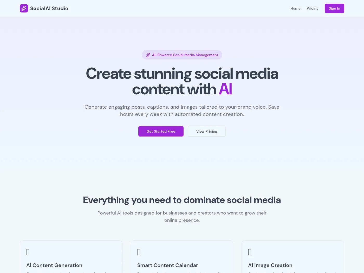 SocialAI Studio
