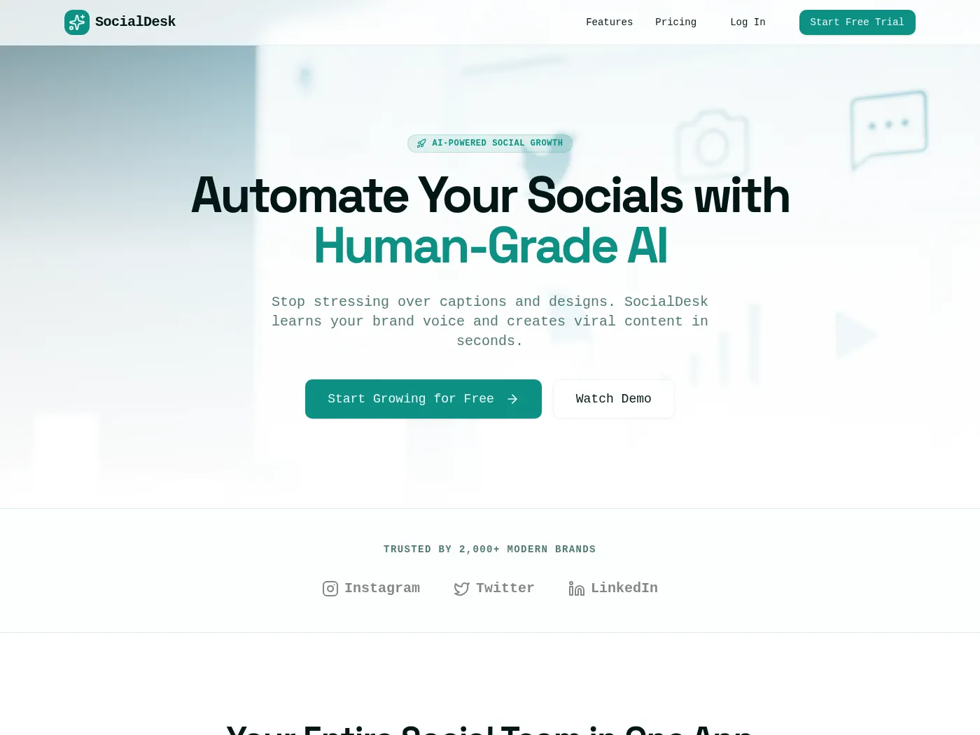 AI Social Media Desk /DANEAL
