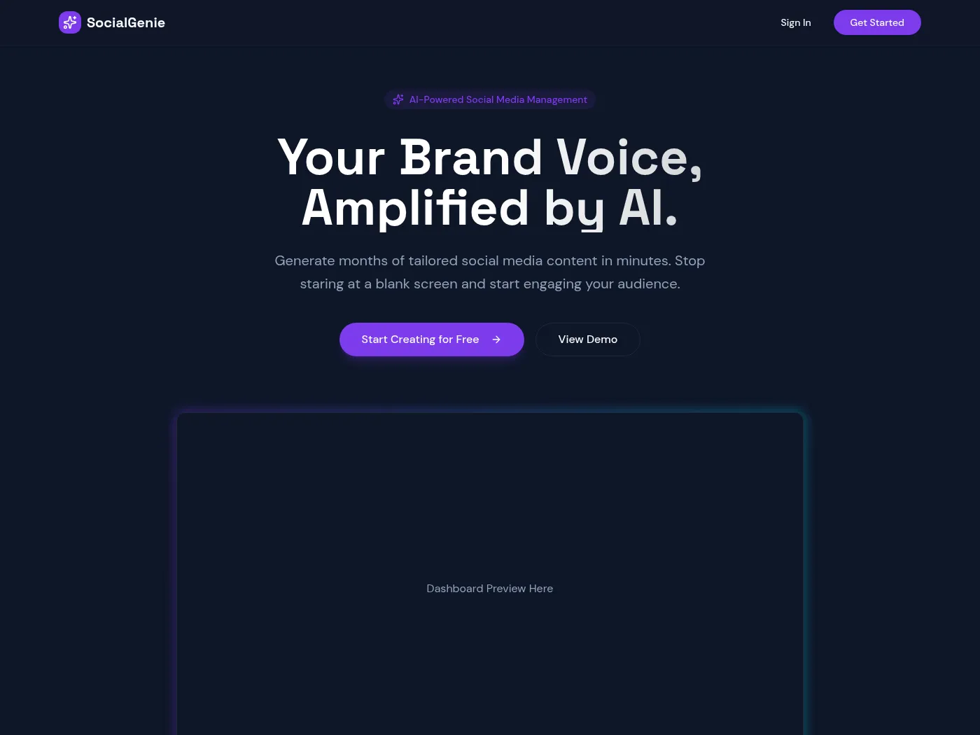 AI Social Media Genie