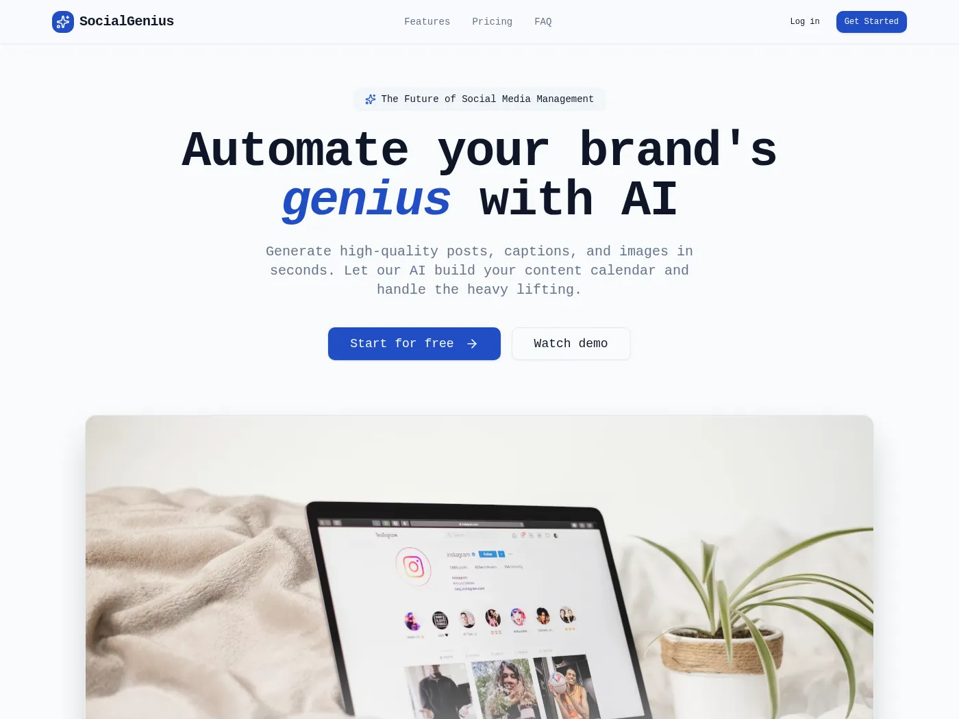 AI Social Media Genius