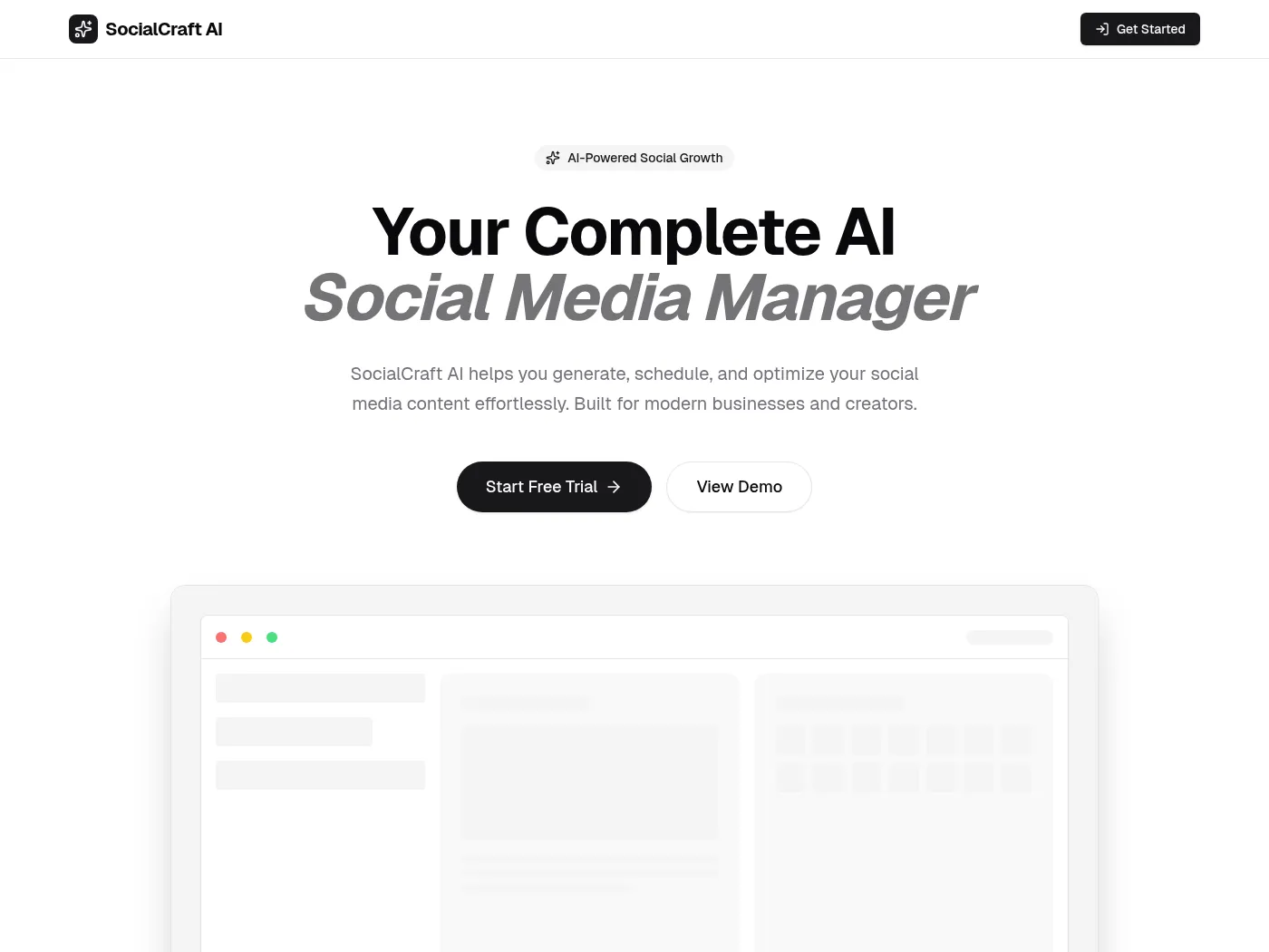 SocialCraft AI Manager