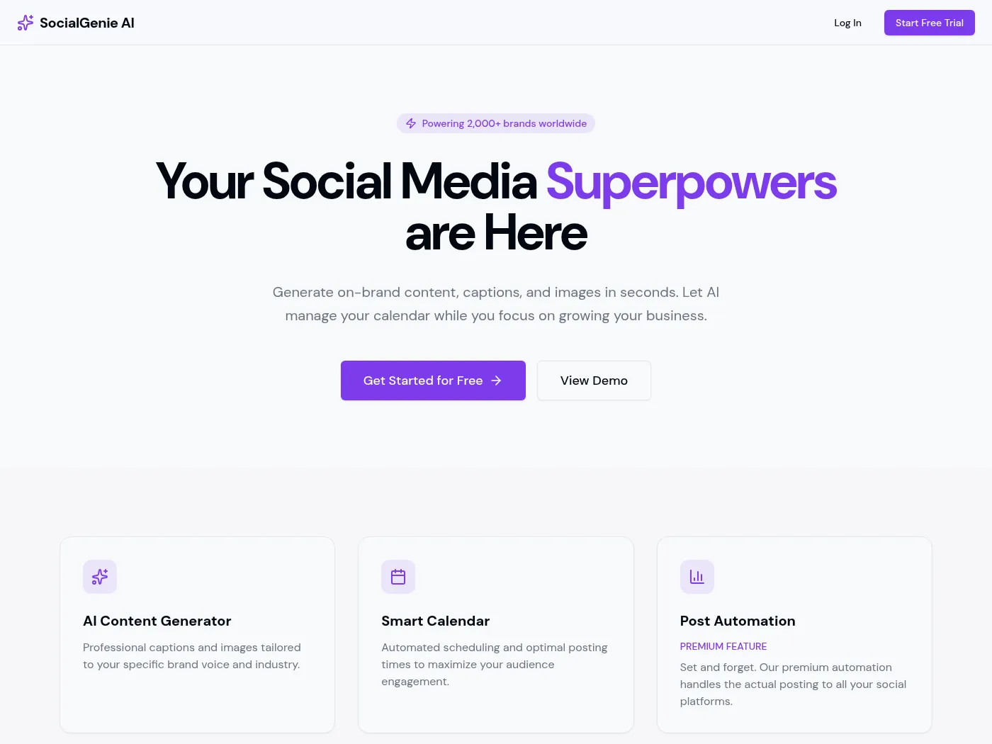 SocialGenie AI Manager