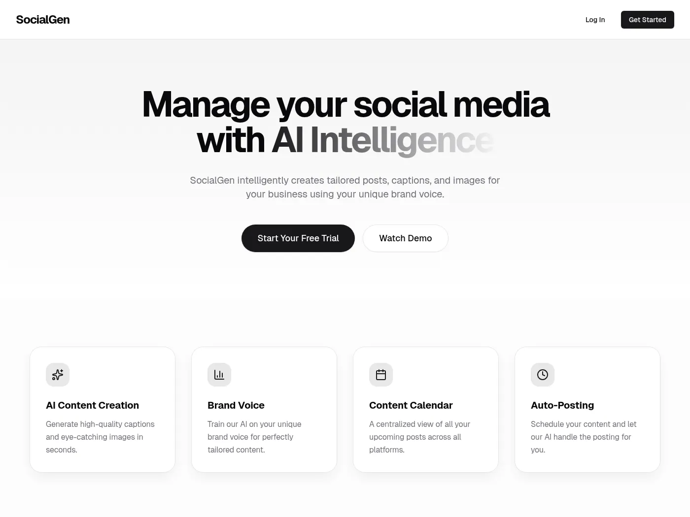 SocialGen AI Manager