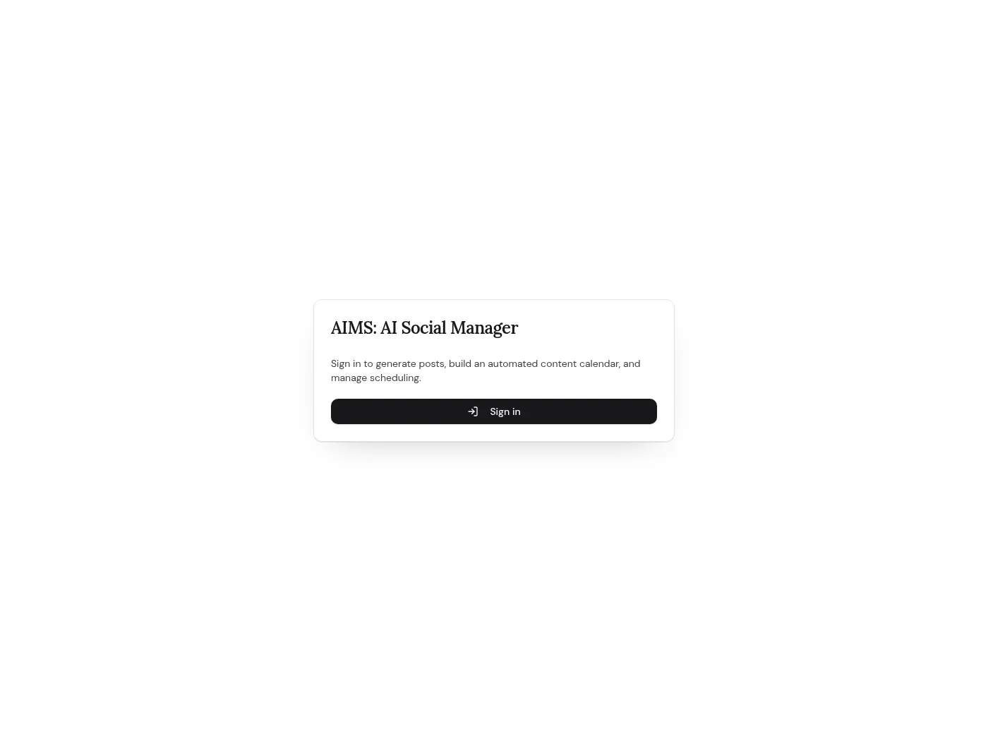 AIMS: AI Social Manager