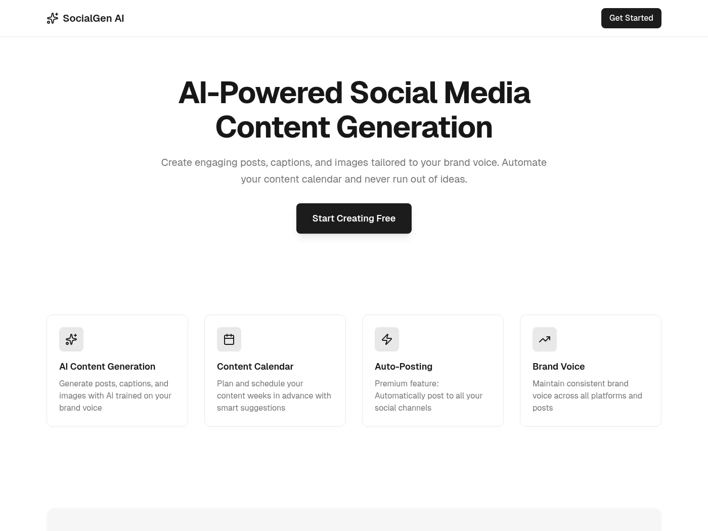 SocialGen AI Manager