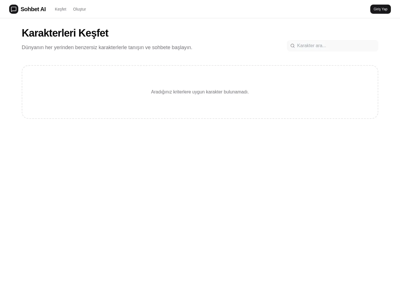 Sohbet AI Platformu