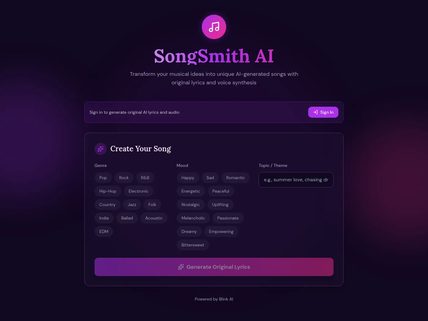 SongSmith AI