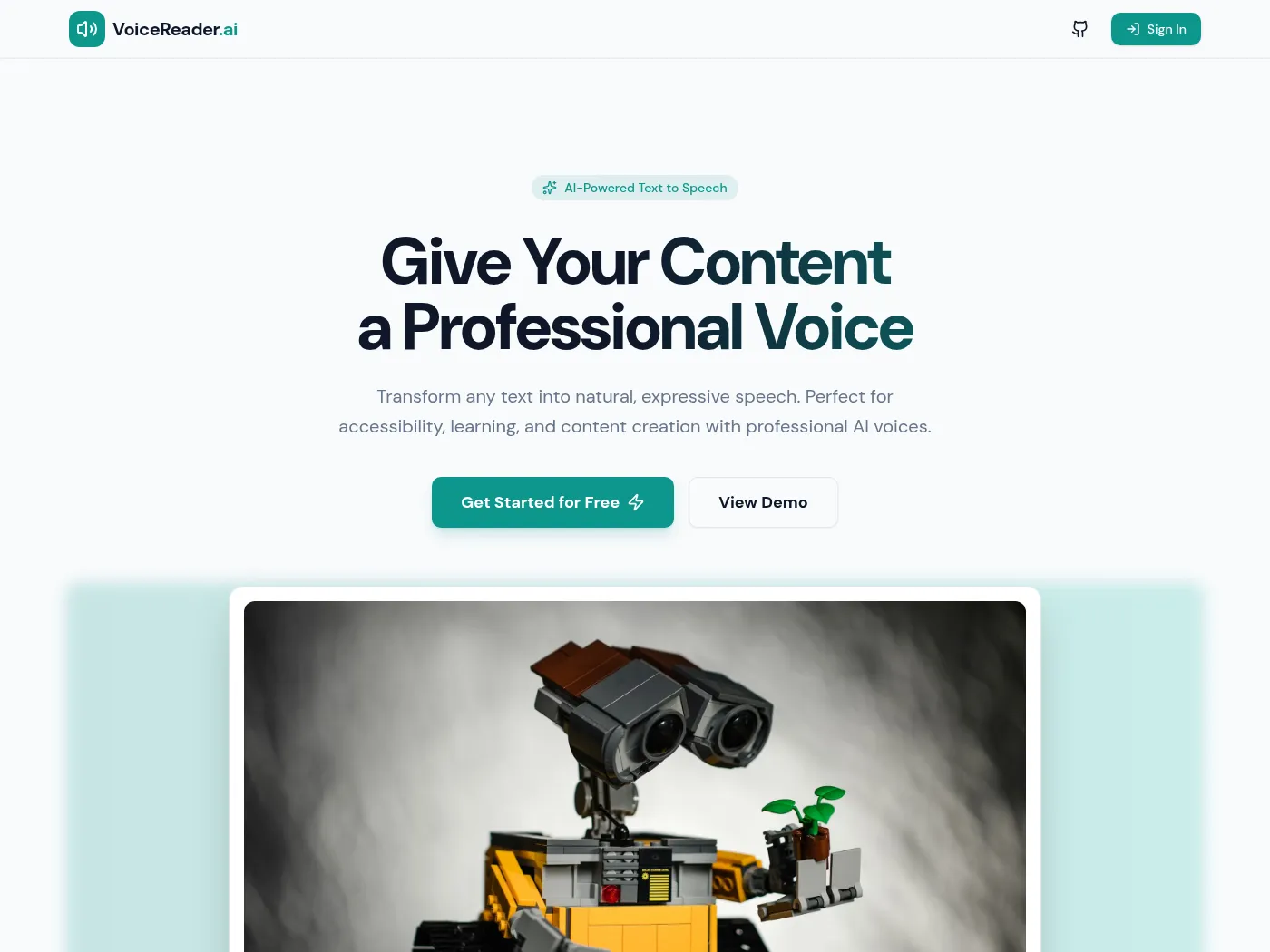 AI Speech Web Reader
