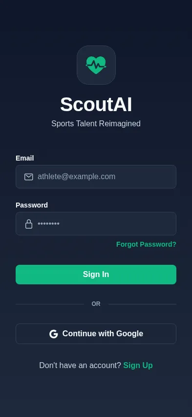 ScoutAI Sports Talent App