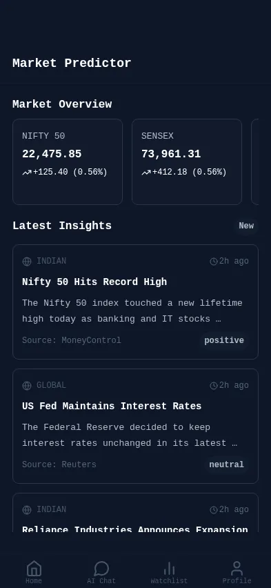 AI Stock Predictor Chat