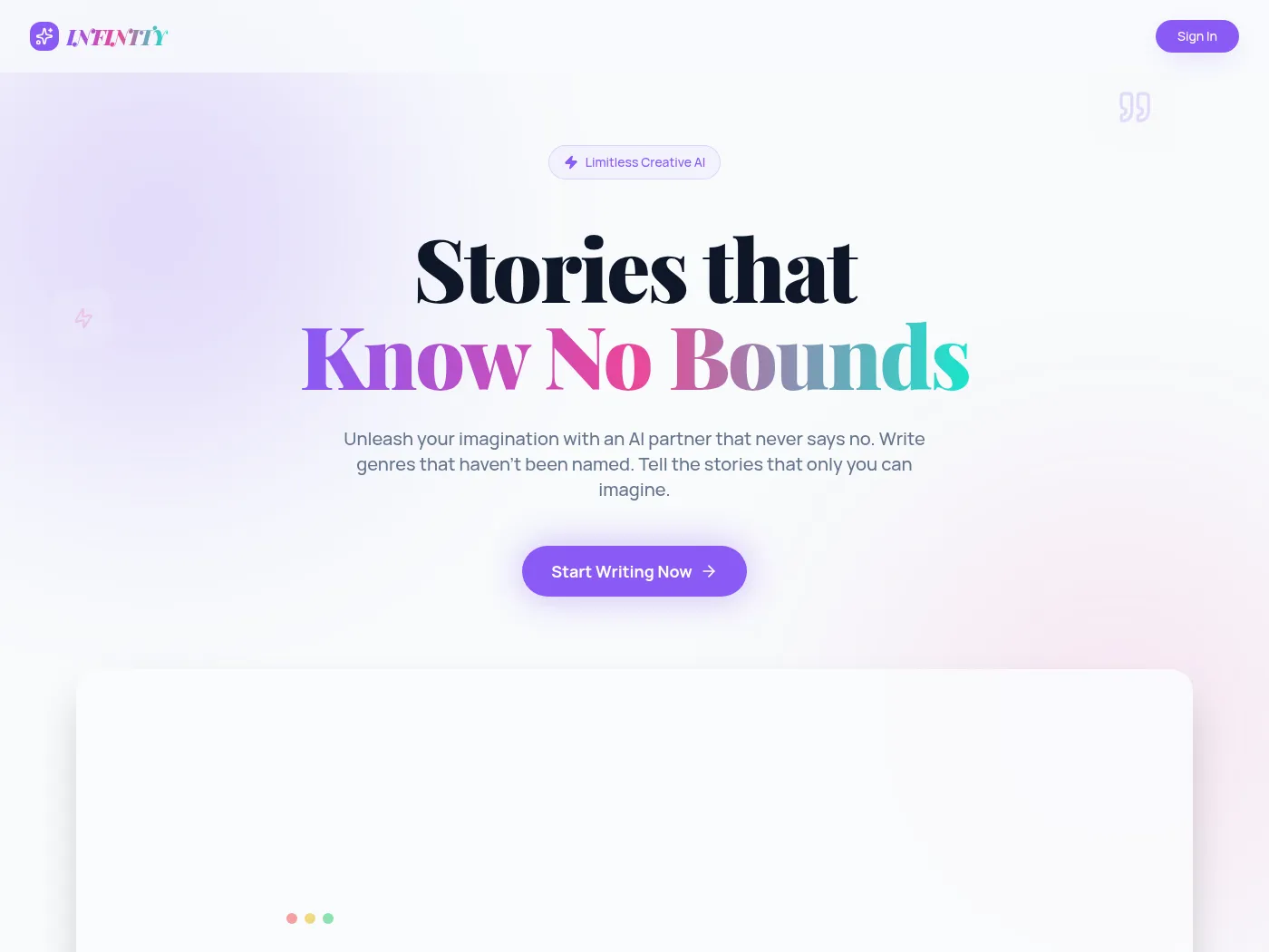 Infinity Storywriter