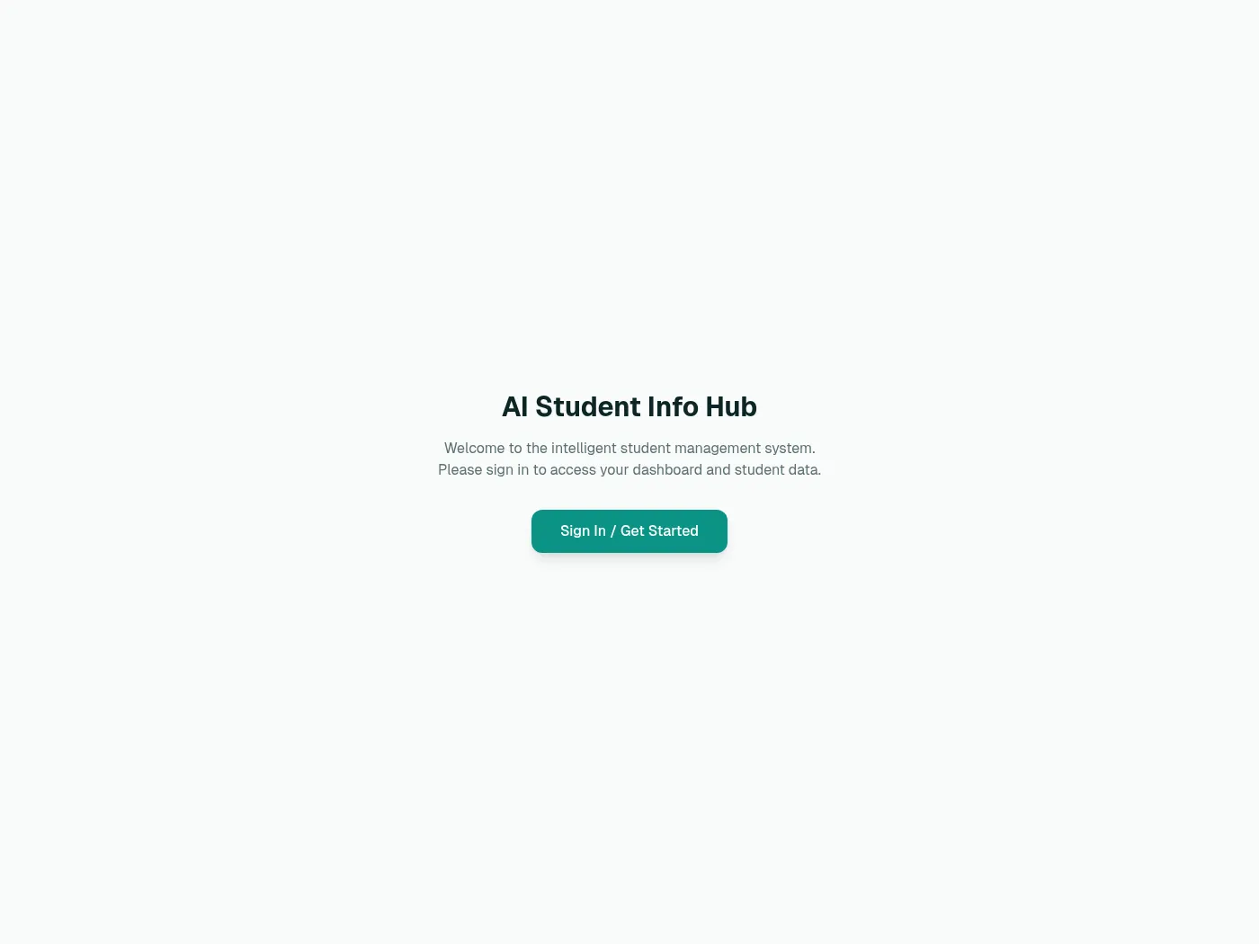 AI Student Info Hub
