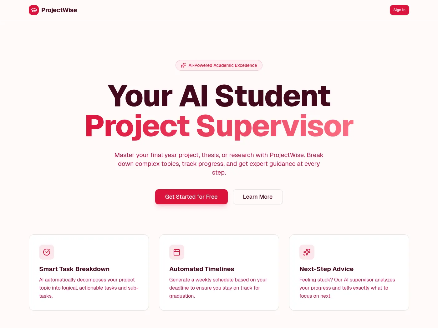 ProjectWise: AI Student Supervisor