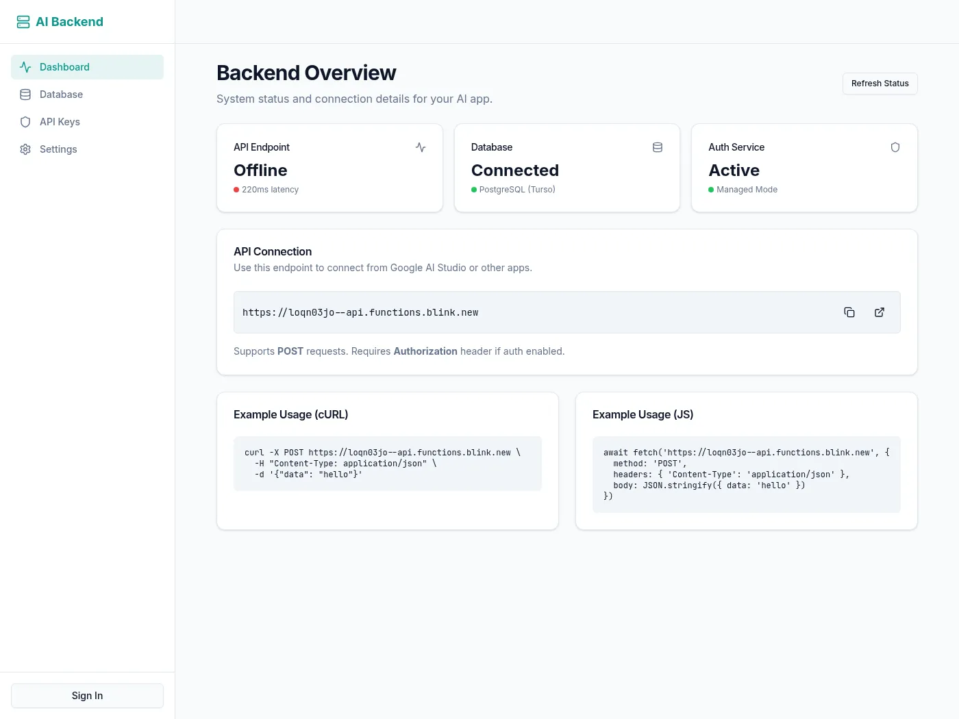 AI Studio Backend