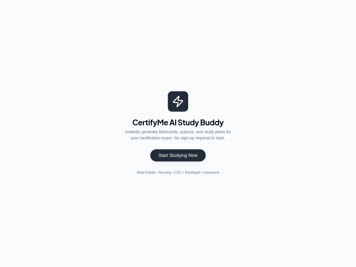 CertifyMe AI Study Buddy
