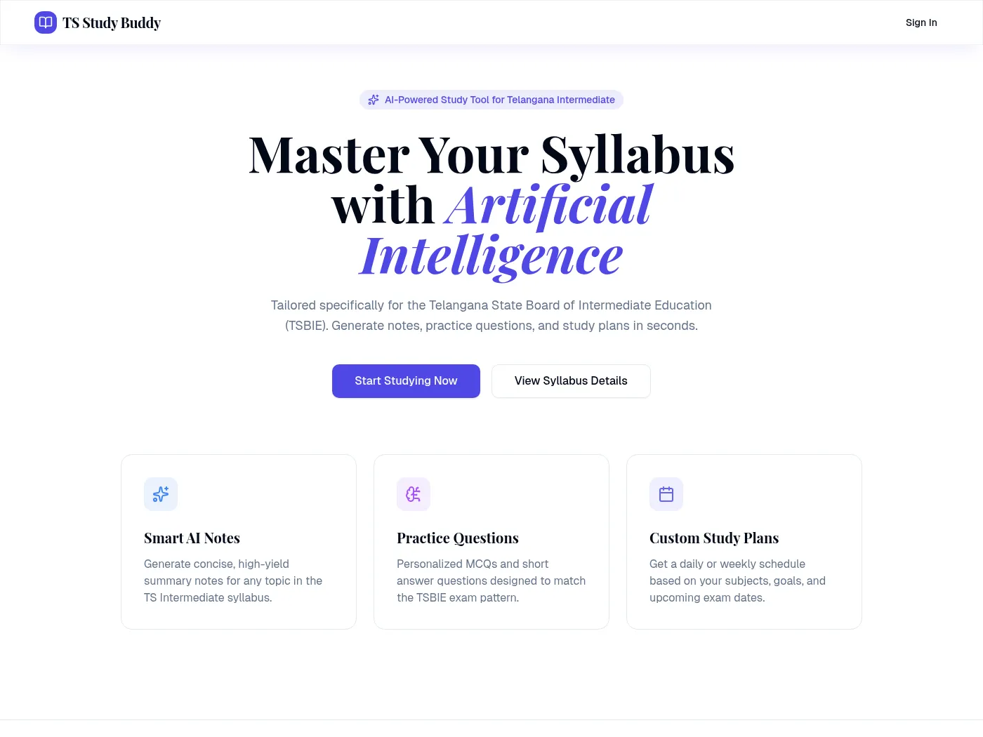 Telangana AI Study Buddy