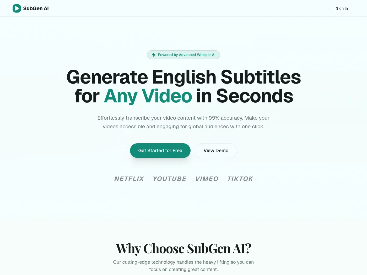 AI Subtitle Generator
