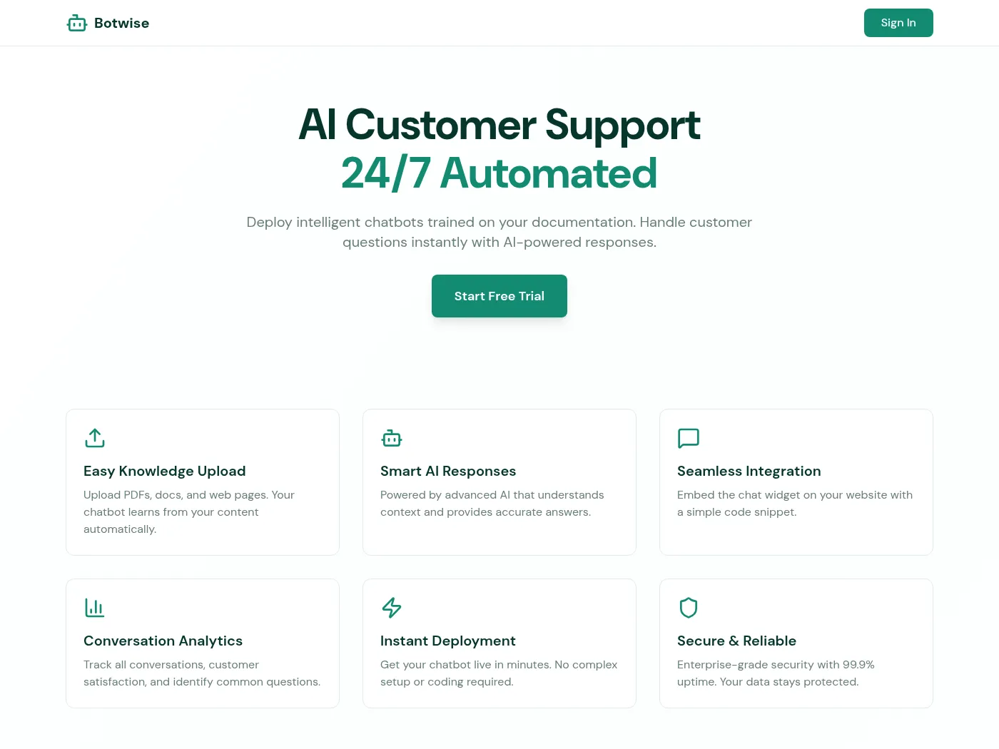 Botwise Support Platform