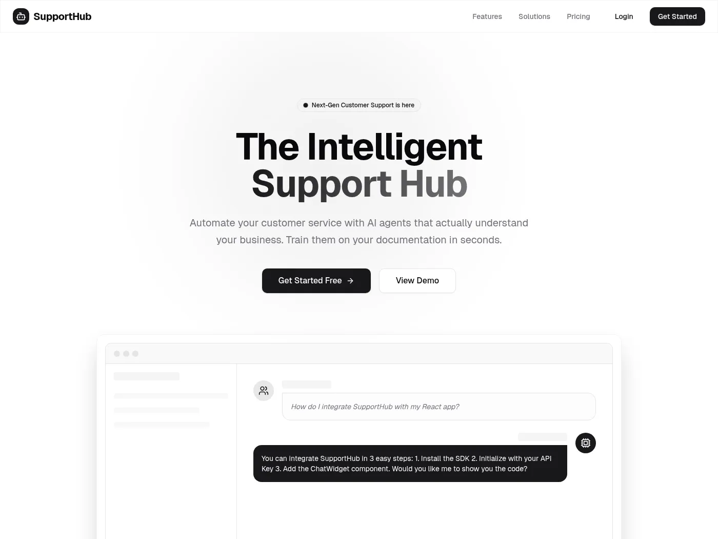 AI Support Bot Hub