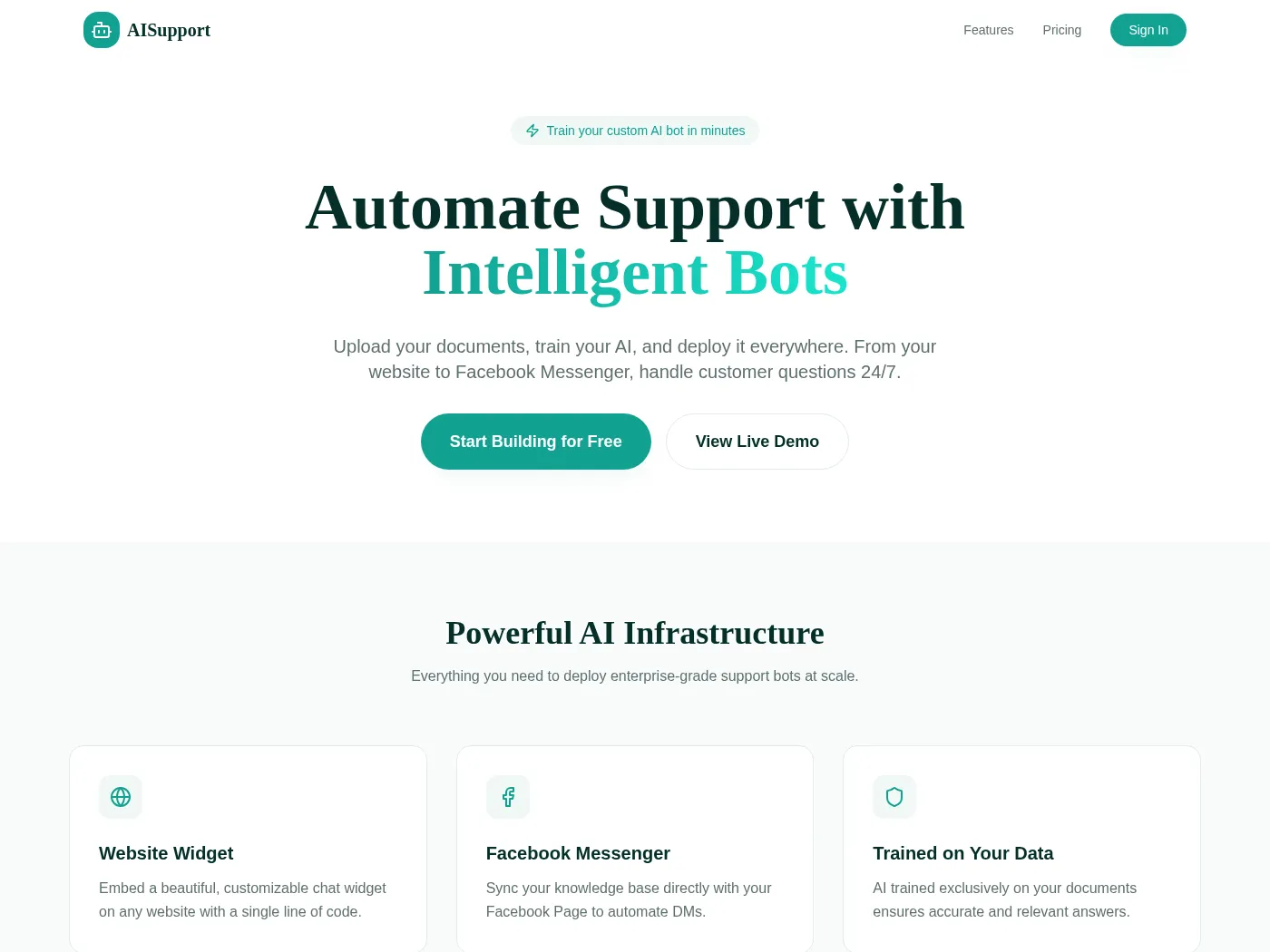 AI Support Bot Platform