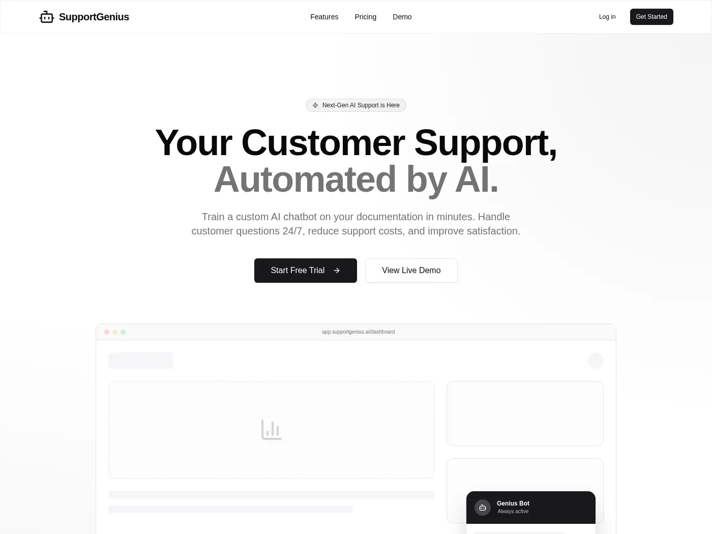 SupportGenius Chat Platform