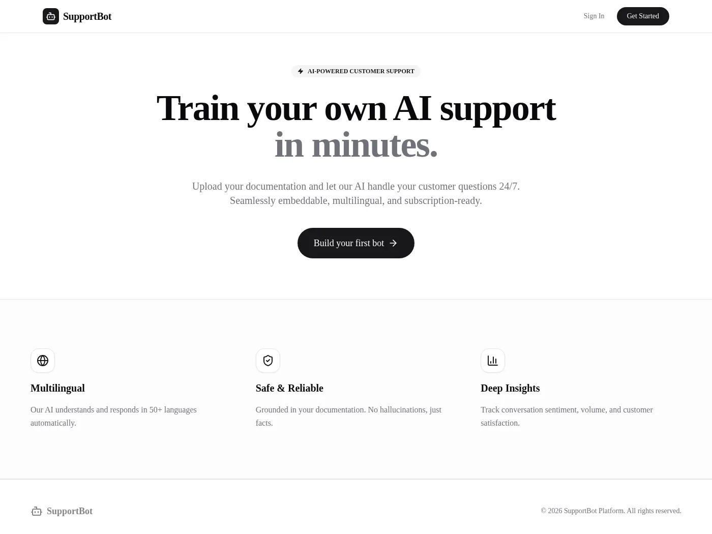 SupportBot Platform