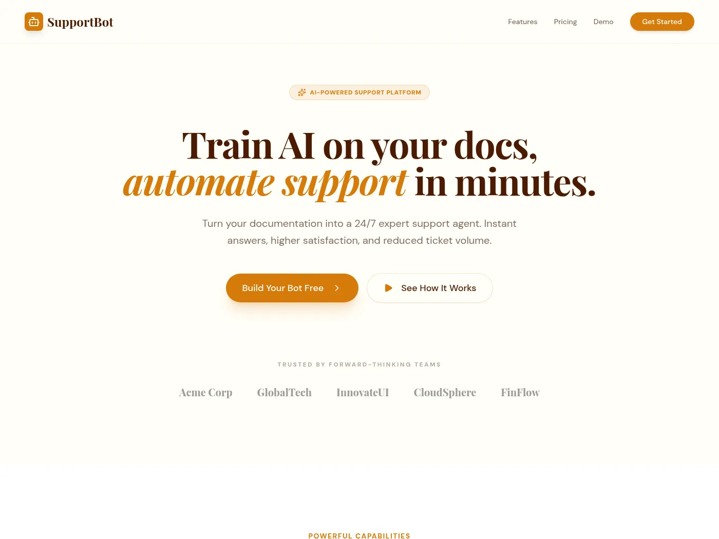 SupportBot Platform