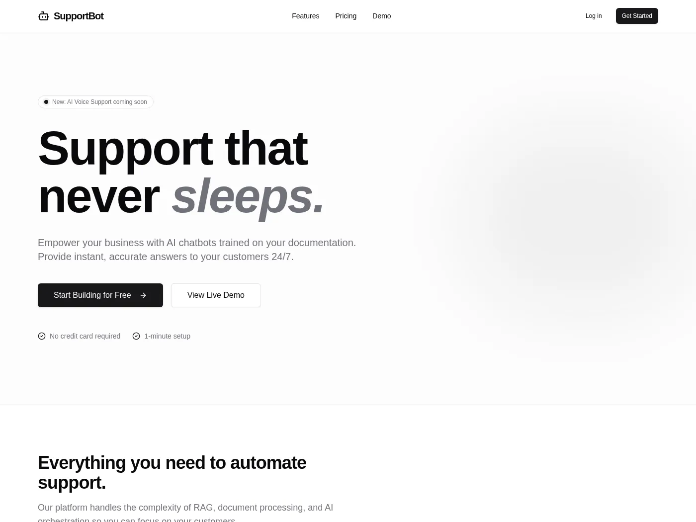AI SupportBot Platform