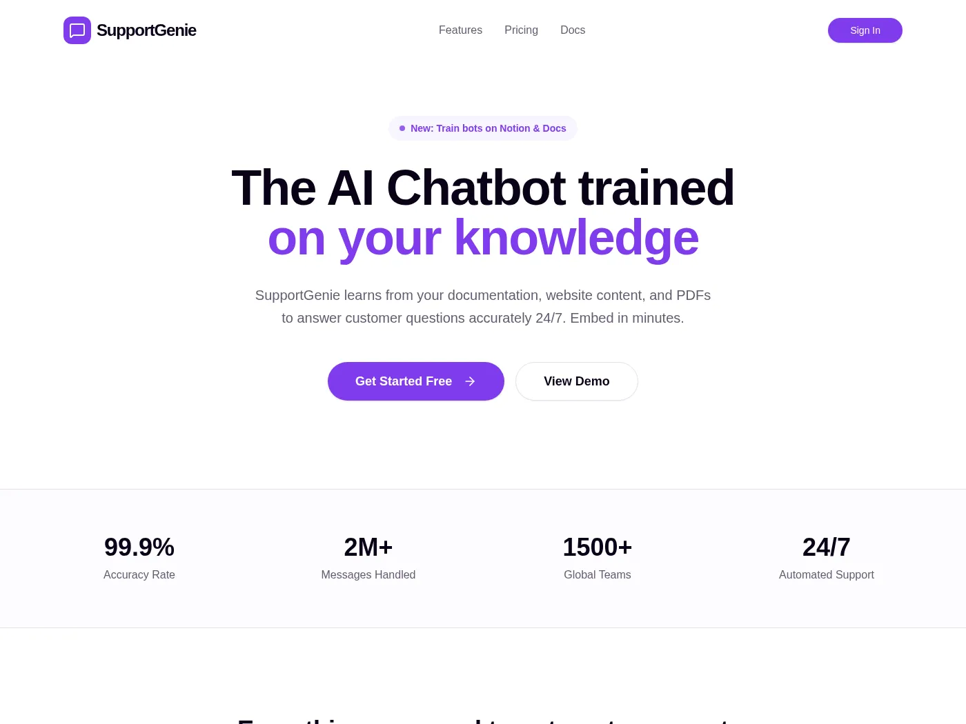 SupportGenie Platform