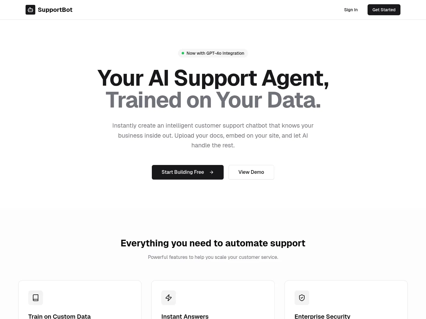 SupportBot Platform